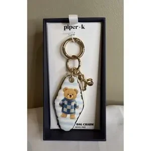 Piper K | Accessories | Piper K Gold Striped Teddy Bear Bow Purse Bag ...